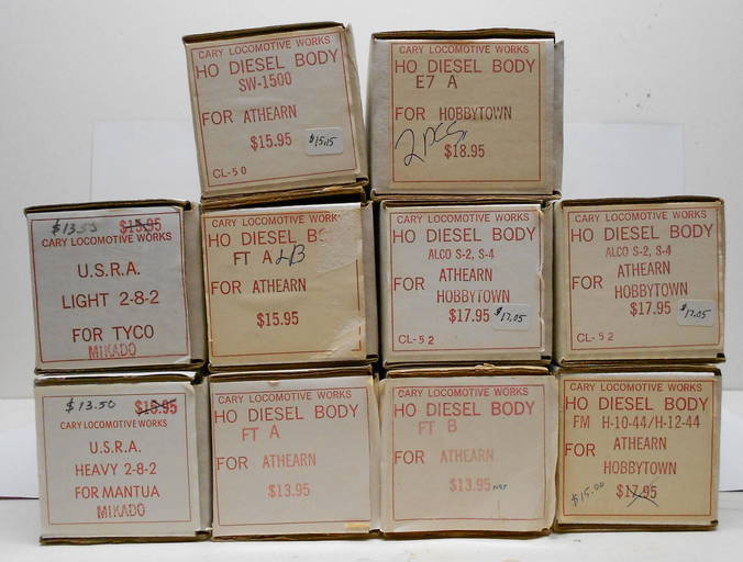 Ho Scale Cary Locomotive Shells (12) E, Ft, S 2, 2 8 2