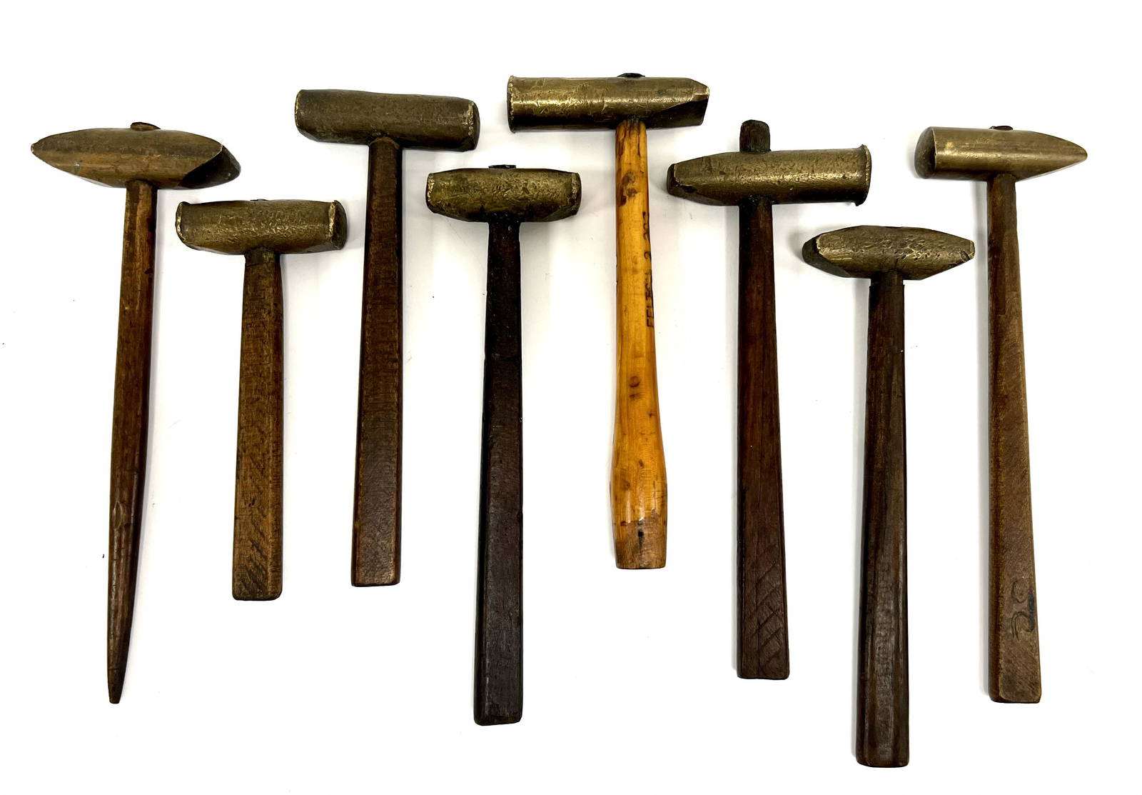 Eight Brass Head Special Purpose Hammers Largest 7.5" (#0140) on Jun 03 ...