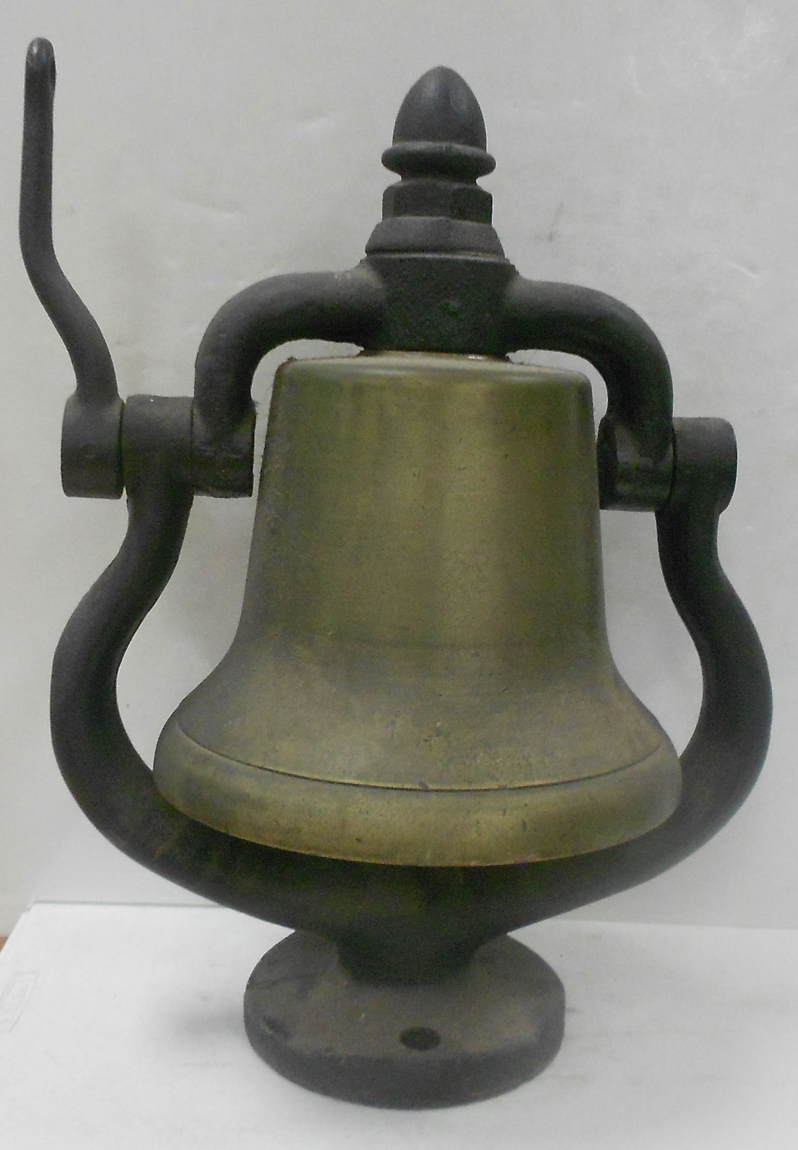 Steam Locomotive Bell 11.5" Diameter, Acorn Finial., Complete With Yoke ...