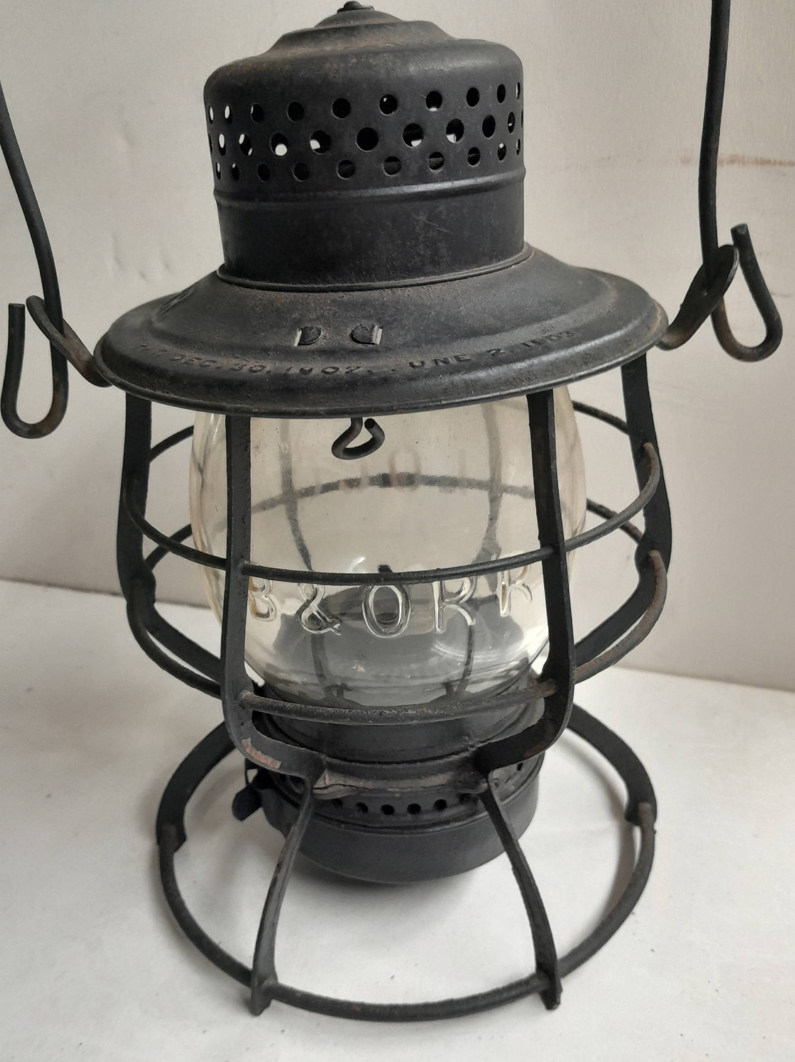 Baltimore & Ohio Keystone Casey Lantern Cast Globe With Loco Etching ...
