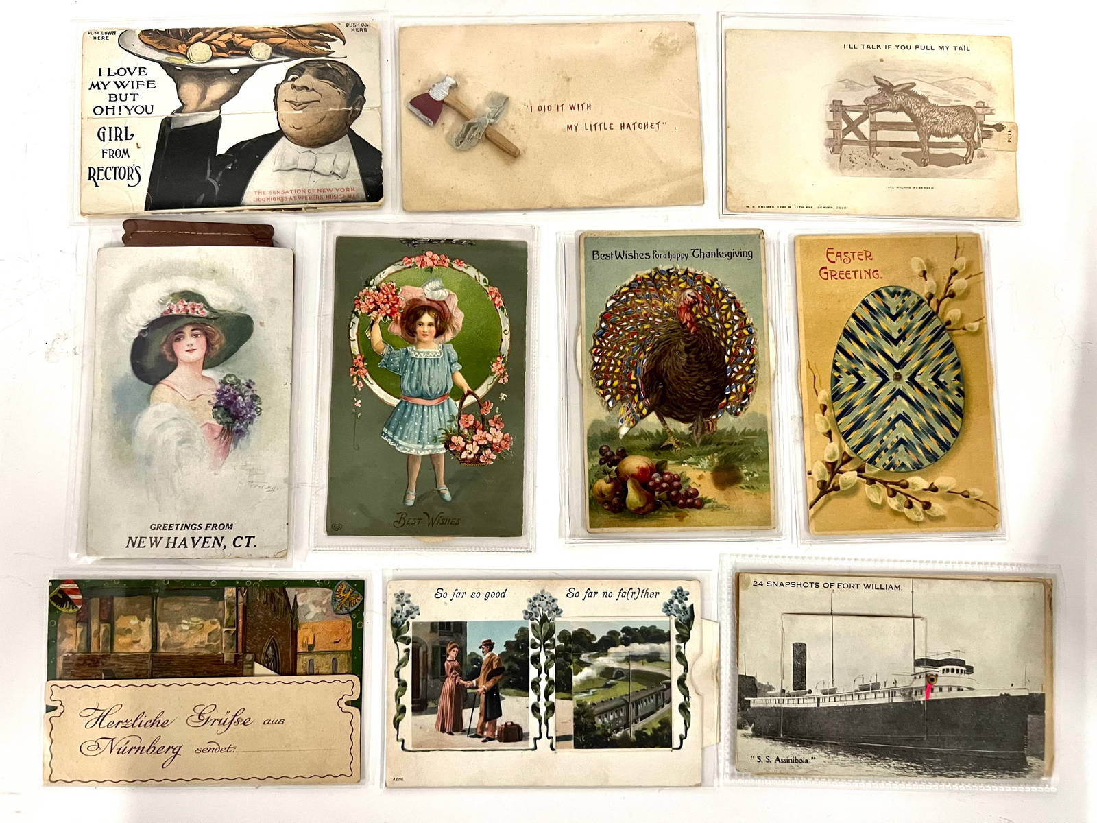24 Fold Out, & Mechanical, Postcards Auction