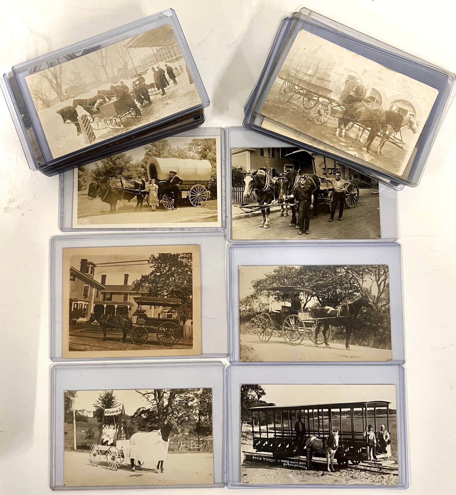 40 Horse Drawn, Real Photo Postcards Auction