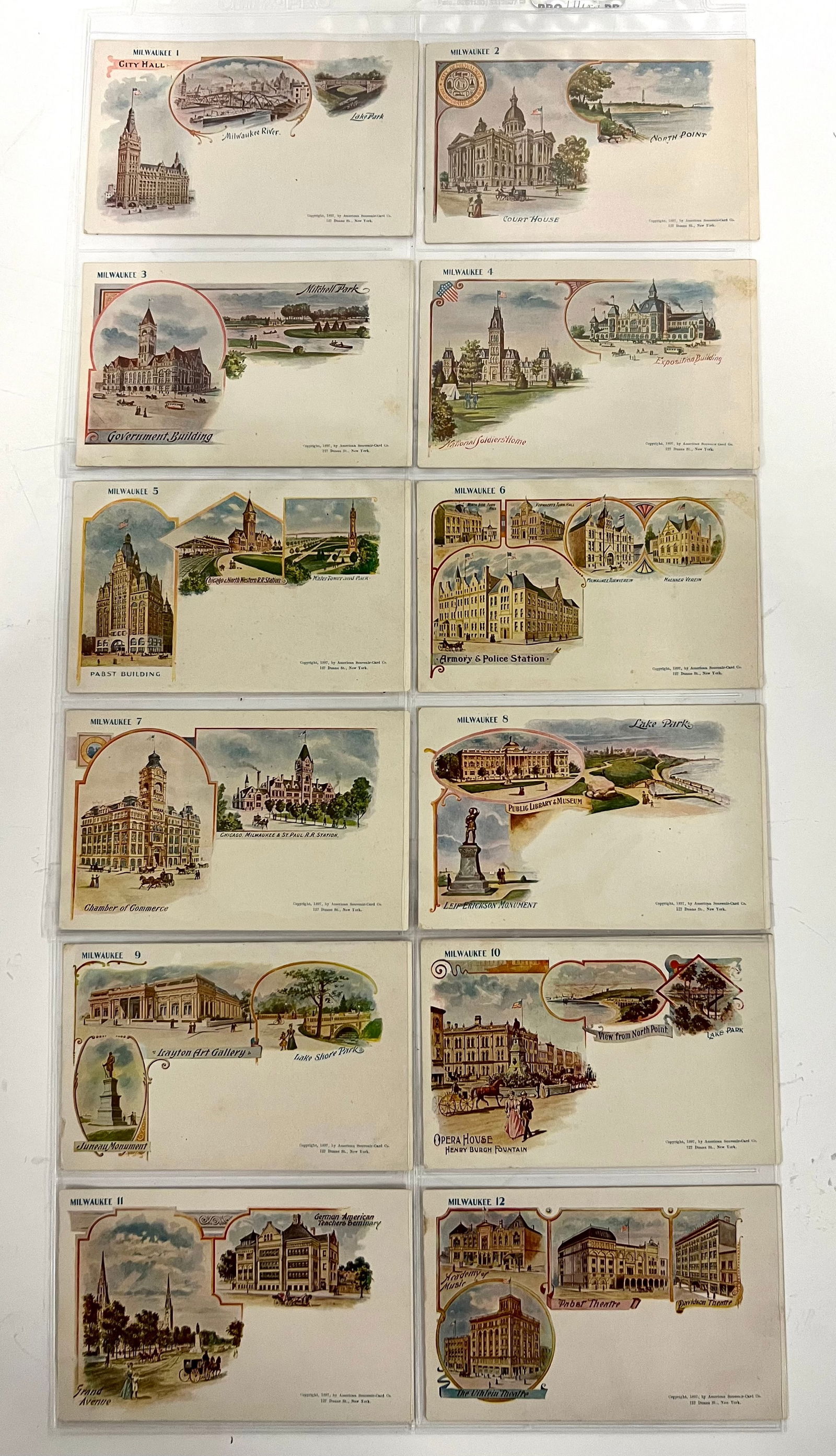 Set Of Milwaukee Postcards Auction