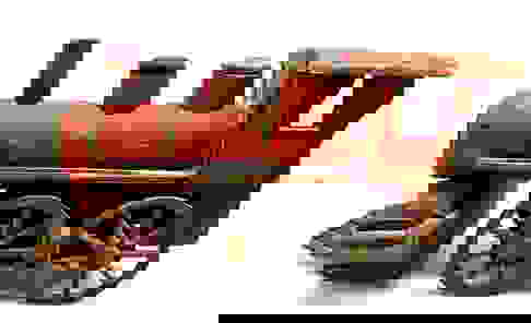 Antique Wooden Toy Train Engine Auction