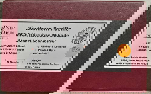 S Scale Brass Swm Sp Ac-6 Locomotive In "daylight" Paint Auction