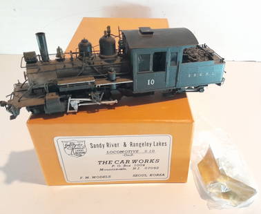 On2 Brass Car Works Sandy River #10 Locomotive C/p