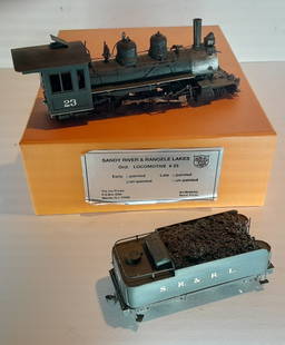 On2 Brass - Njcb - Sandy River Locomotive #22 C/p Auction
