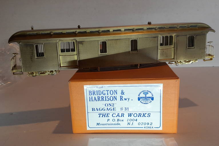 On2 Brass Car Works Bridgton & Harrison Railroad Baggage