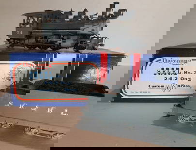 On2 Brass - Car Works - Sandy River #23 Locomotive C/p Auction