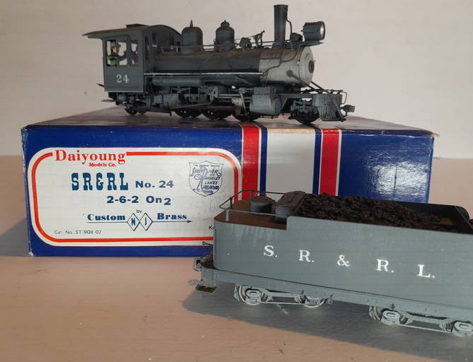 On2 Brass Njcb Sandy River Locomotive #24 C/p