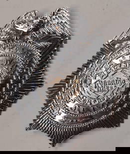 Central Railroad Of New Jersey Police Badge #286 Clover Auction