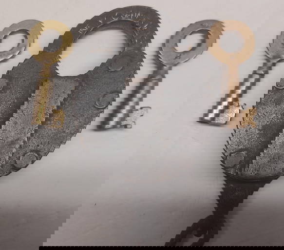 Slaymaker Barry & Co Nyo&w Rr "c"ar Lock & 2 Keys