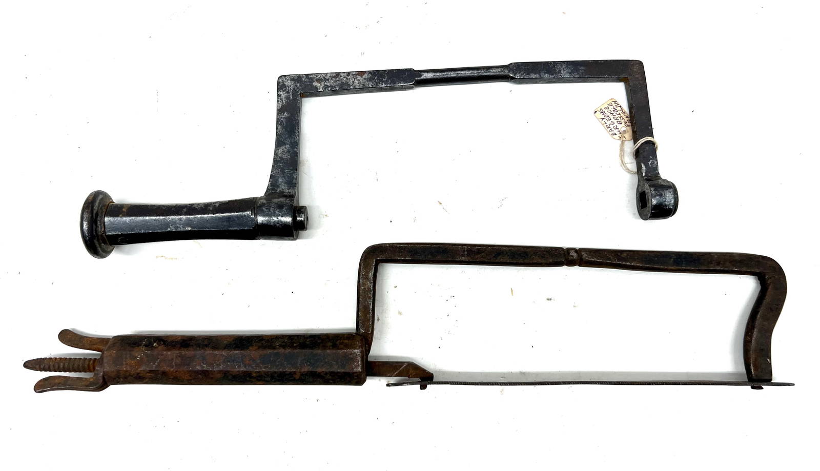 Two Early Forged Hacksaws; Auction
