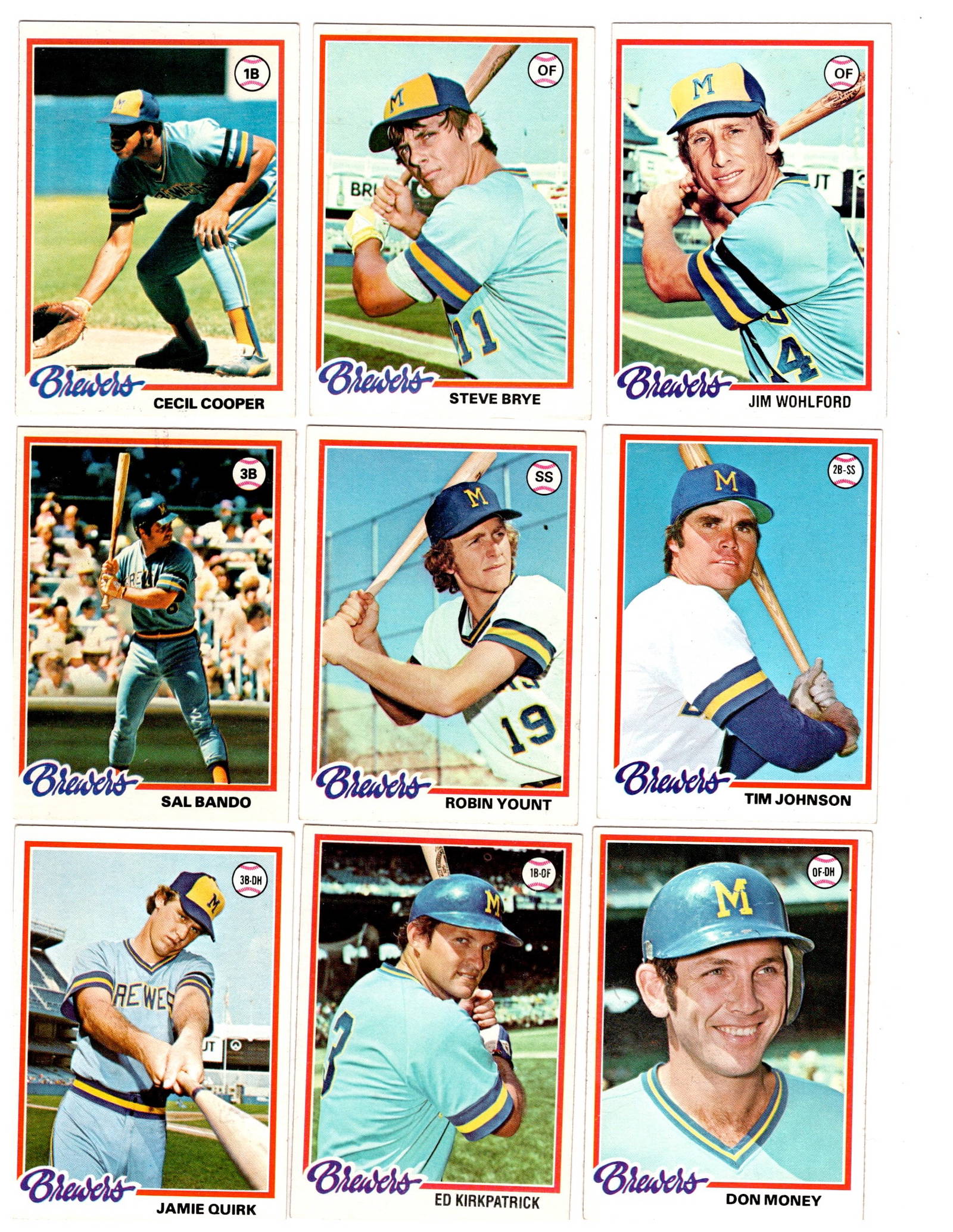 1978 Topps Baseball, Brewers, Red Sox Auction