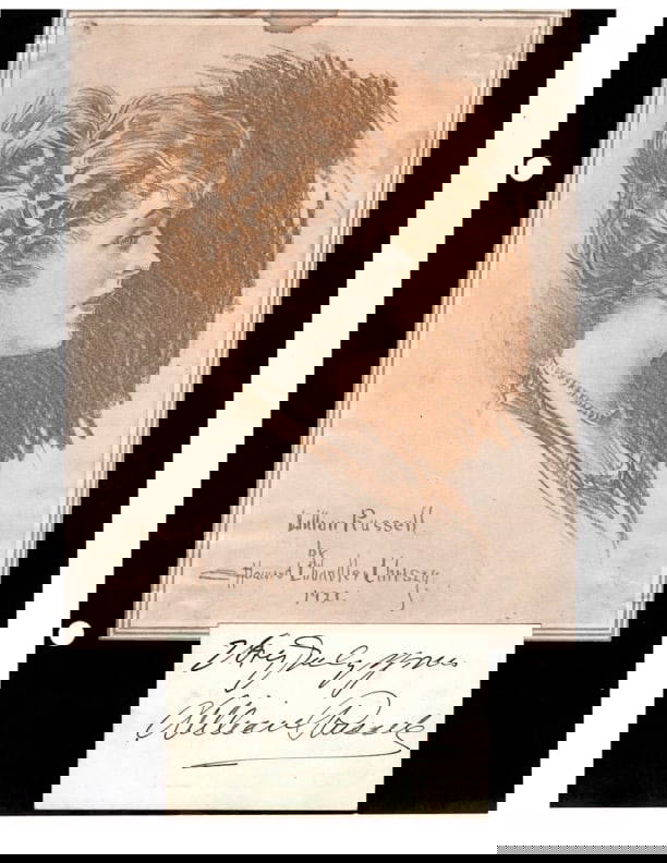 Autograph Lillian Russell Auction