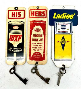 Advertising Service Station Bathroom Key Tags