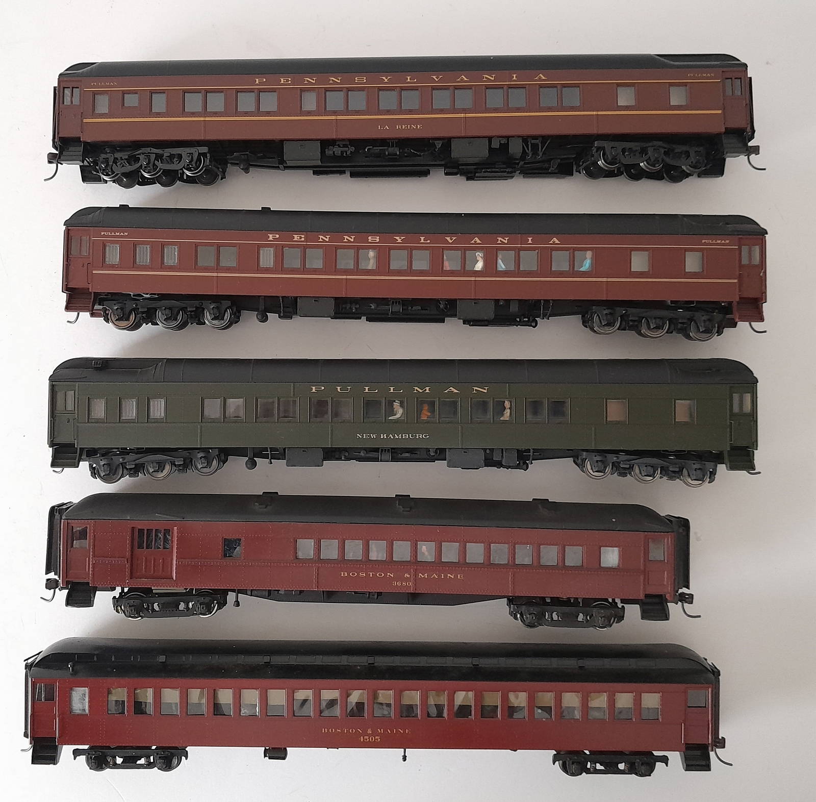 Ho Scale B&m & Pennsylvania Passenger Cars (5) Auction