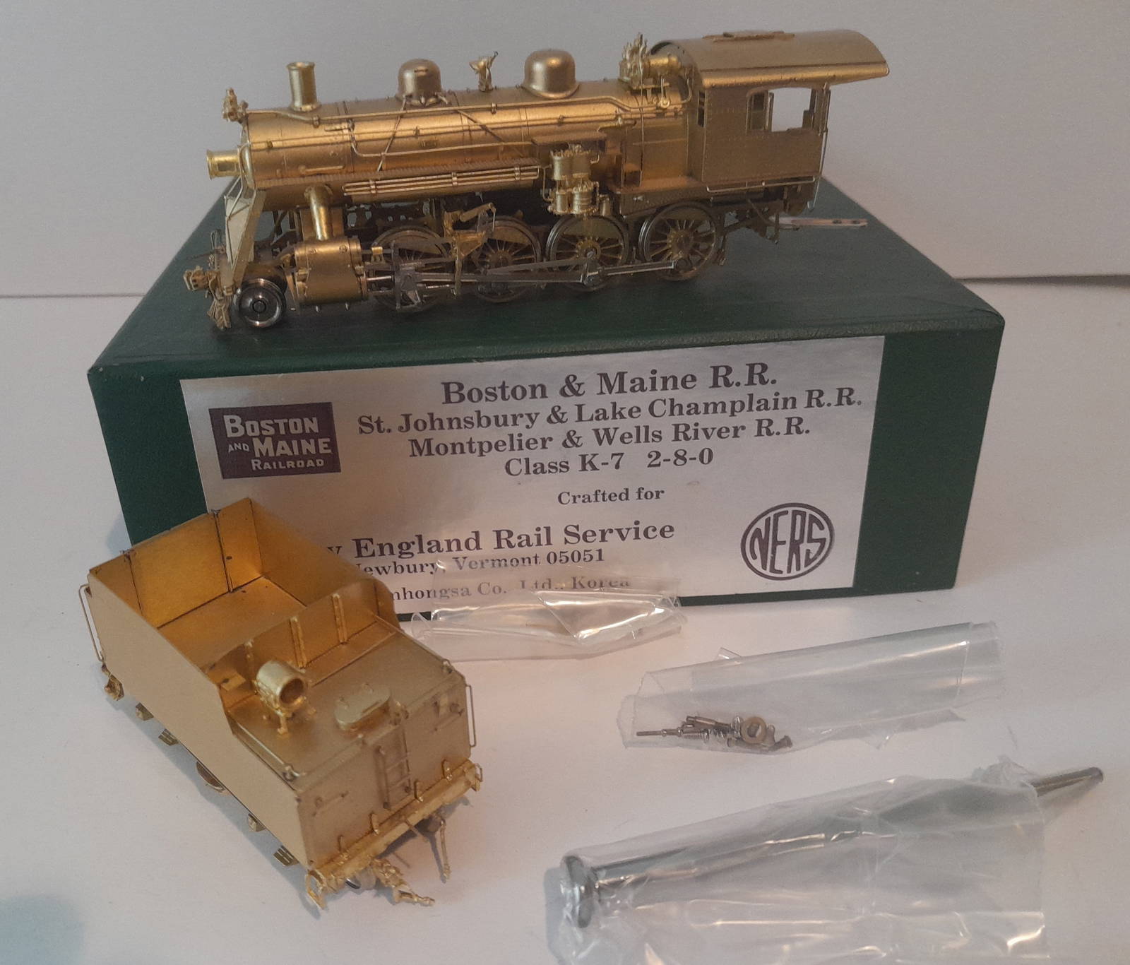 Ho Brass - Ners B&m K7 Locomotive 2-8-0 Like New Auction