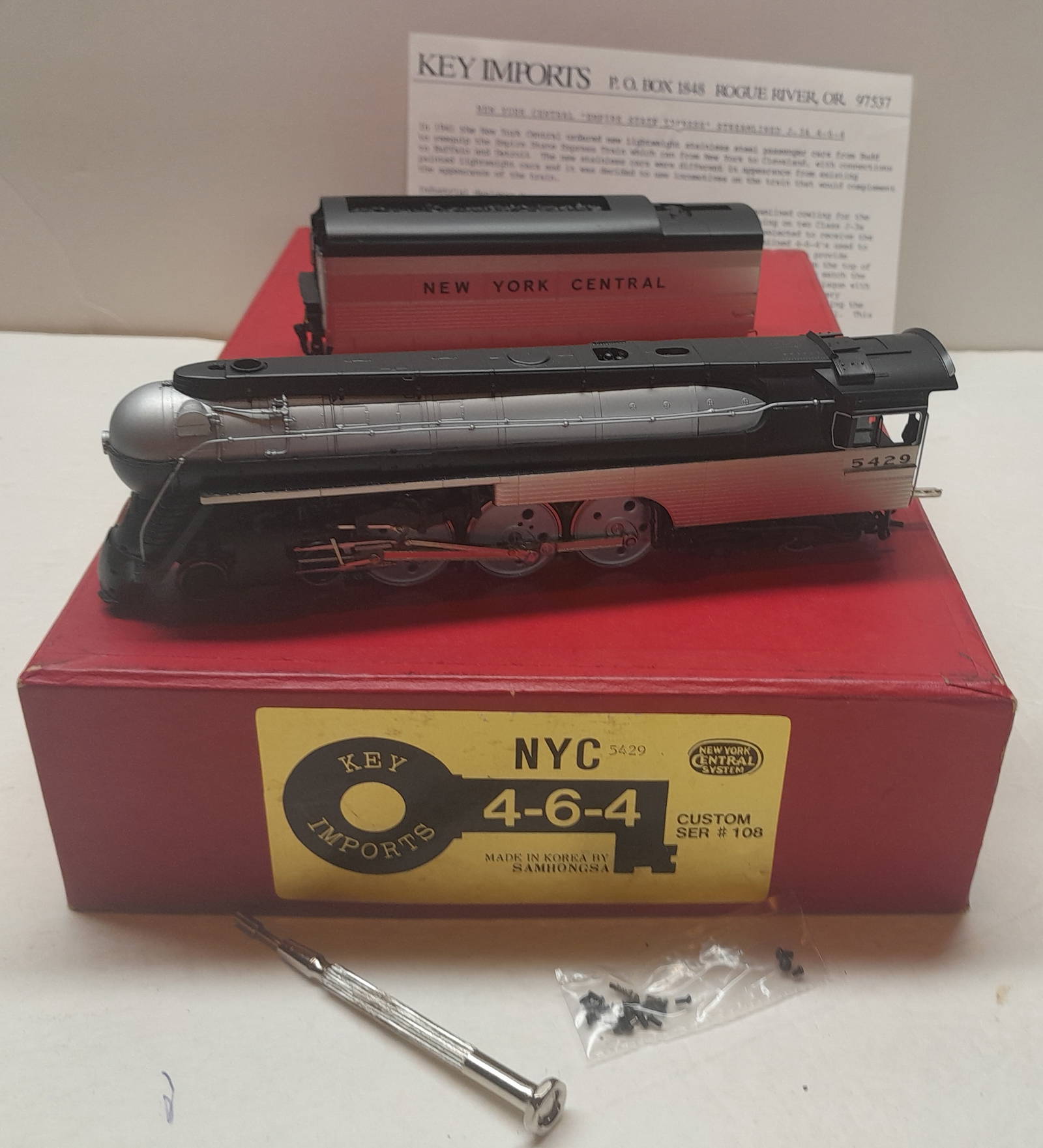 Ho Brass - Key Nyc "empire State Express" J3a Locomotive F/p Auction