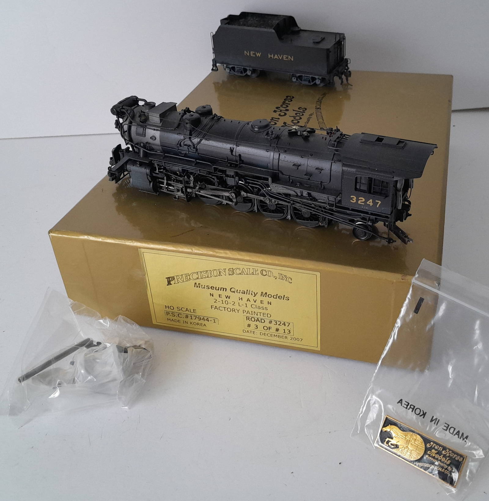 Ho Brass - Psc New Haven L-1 Locomotive 2-10-2 F/p #3247 Auction