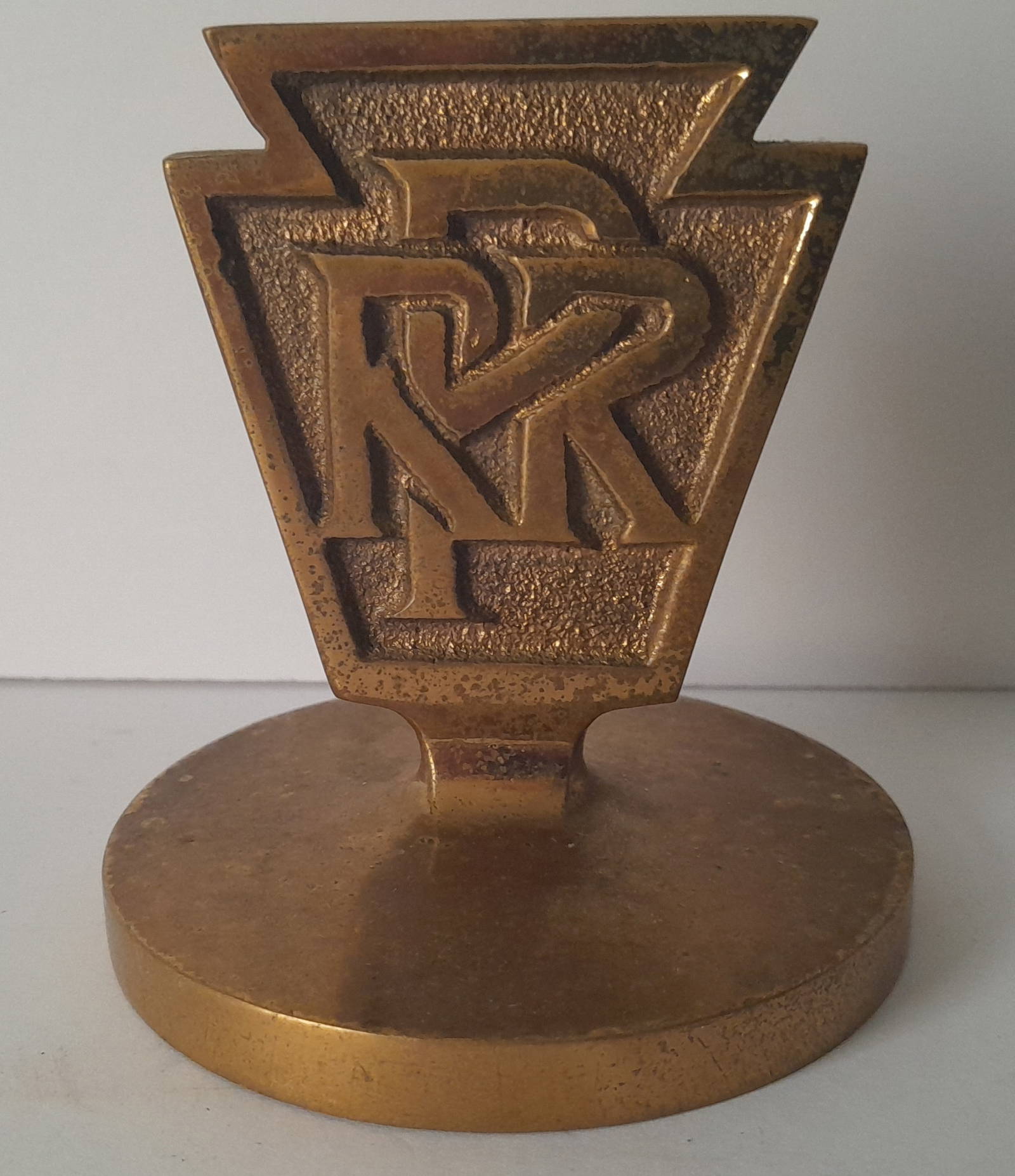 Pennsylvania Railroad Solid Brass Keystone Paperweight Auction