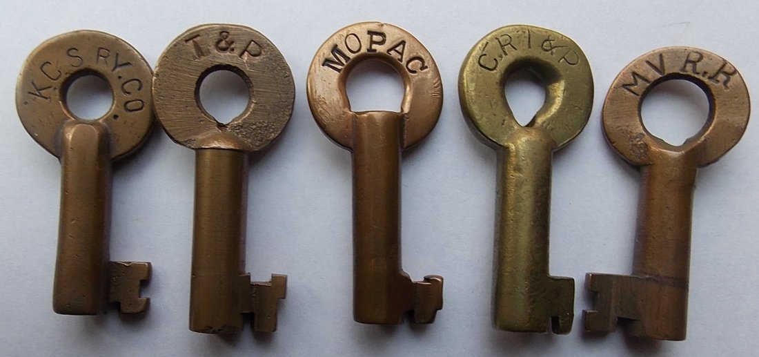 Railroad Switch Keys: Kcs T&p Mopac Cri&p Mv