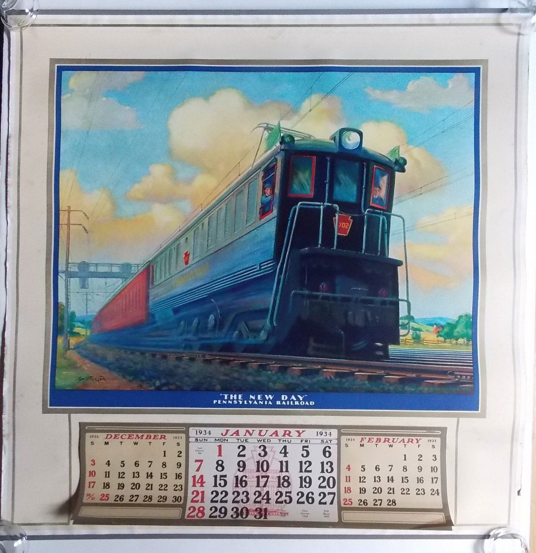 Pennsylvania Railroad Calendar 1934 "new Day"