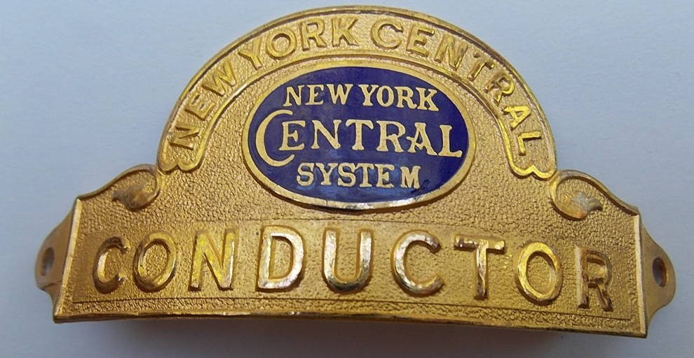 New York Central System Conductor Hat Badge