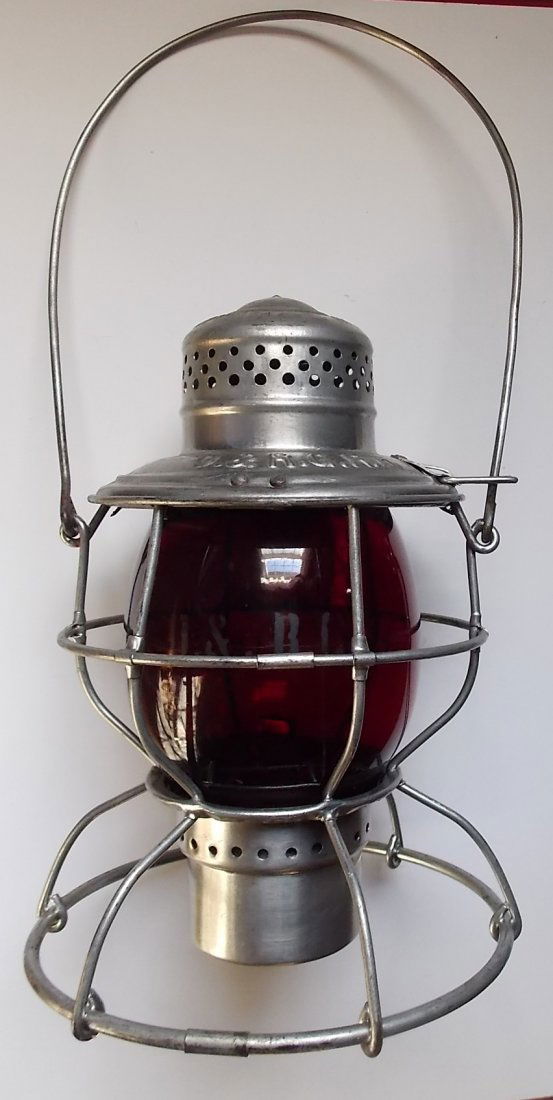 Denver & Rio Grande Railroad Lantern Red Etched