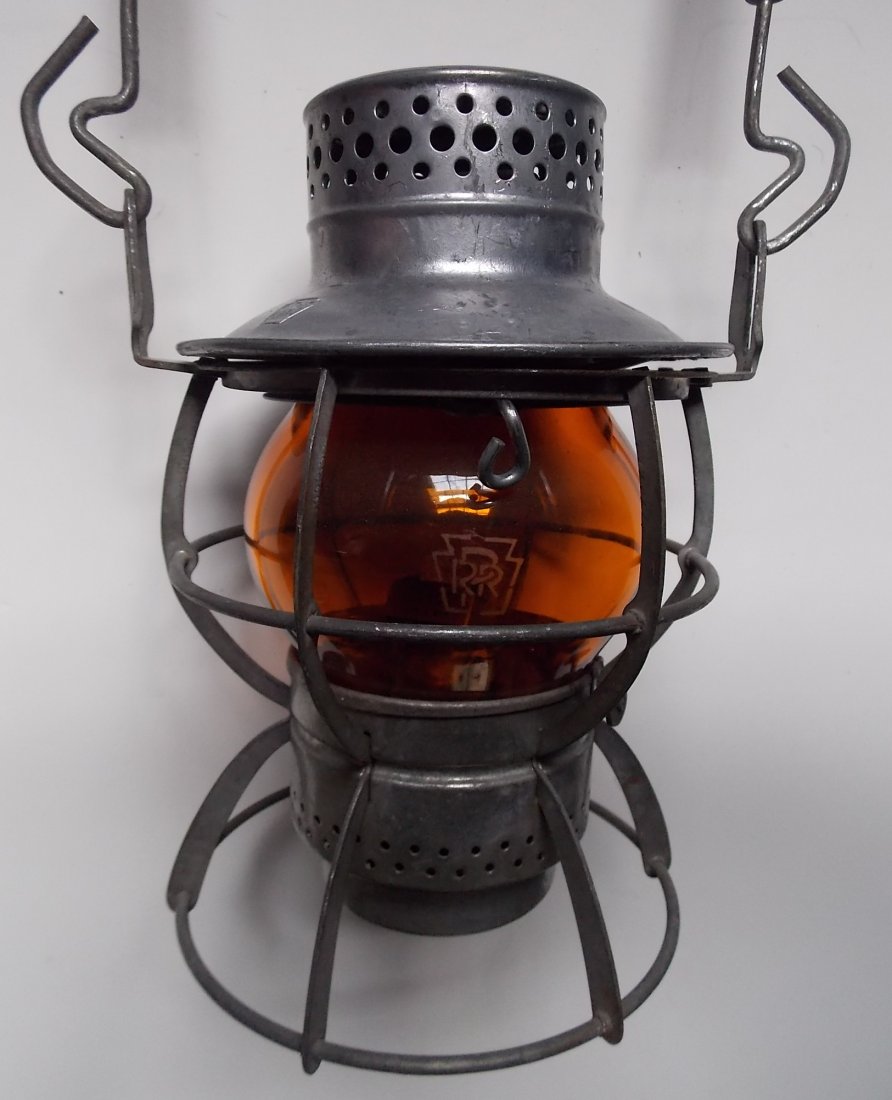 Pennsylvania Railroad Dressel Lantern Amber Globe