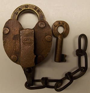 Brass Railroad Lock And Keys