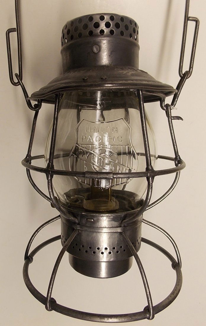 Union Pacific Railroad Lantern Cast Logo Globe