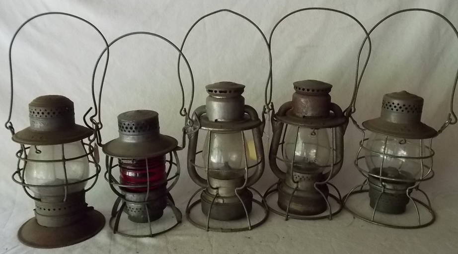 * 5 Railroad Lanterns