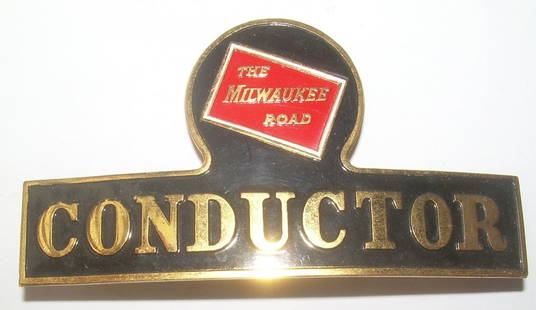 Vintage Milwaukee Road Conductor Hat Badge