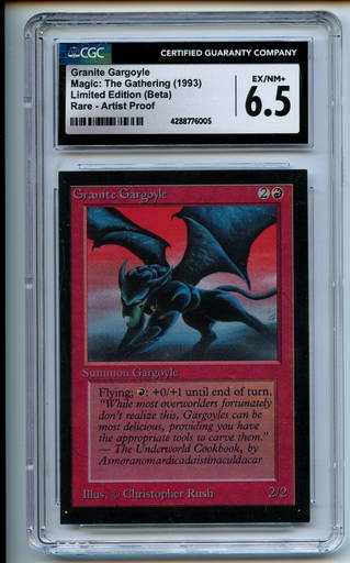Magic: The Gathering Granite Gargoyle Artist Proof Limited Edition Beta ...