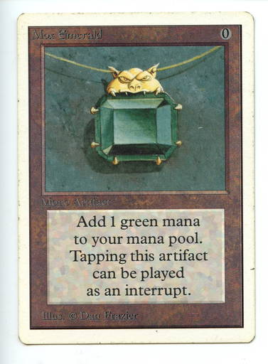 Magic The Gathering Mox Emerald Unlimited Moderately Played