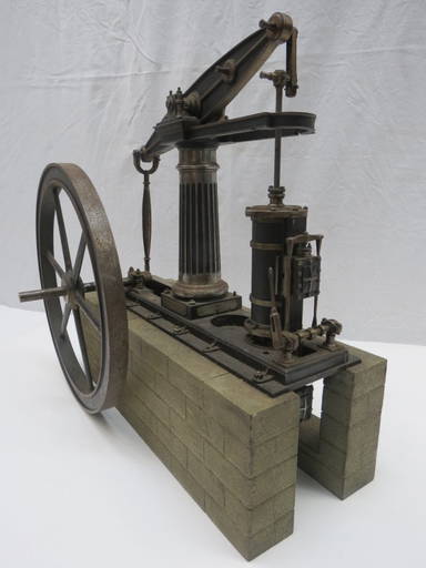 A Scale Model Live Steam Beam Engine Measuring 38 Width