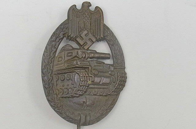 A Nazi Bronze Panzer Tank Badge.