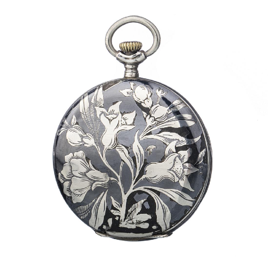 ALPINE - Pocket watch in Art Nouveau silver