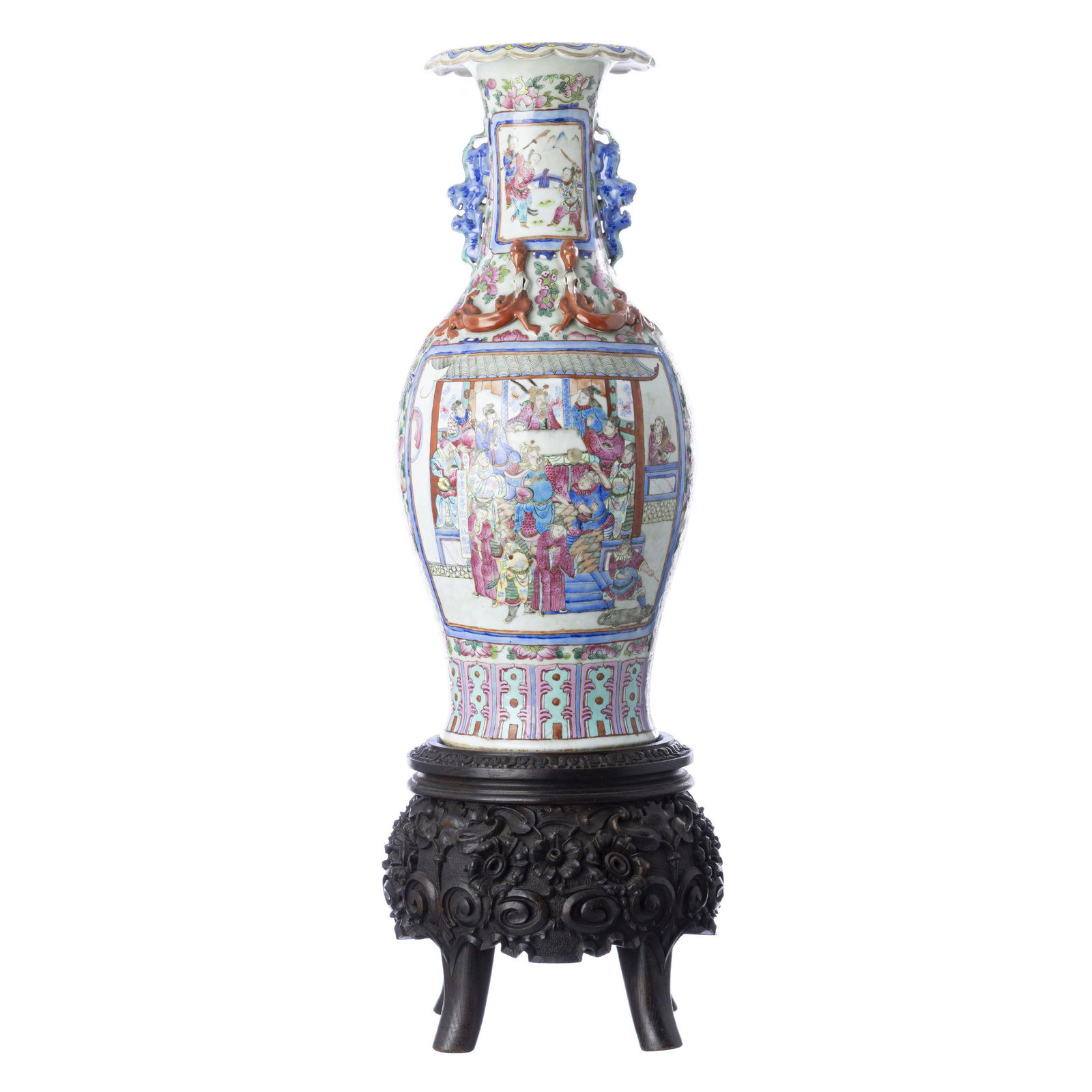 Chinese Porcelain Mandarin Vase, Tongzhi