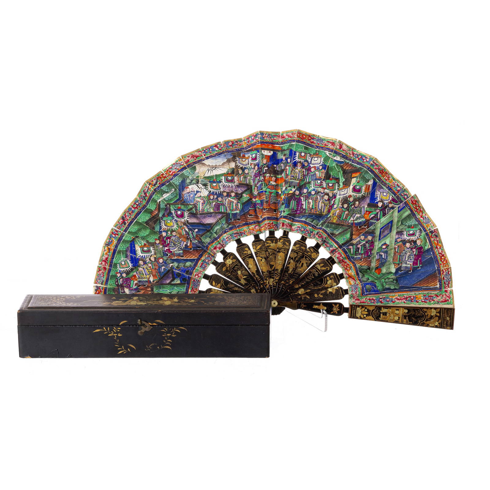 Chinese Mandarin Fan Auction