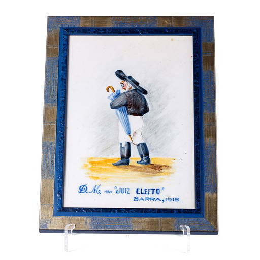 Elected Judge' Plaque In Faience By Fonte Nova, Aveiro