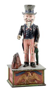 Cast Iron Uncle Sam Mechanical Bank