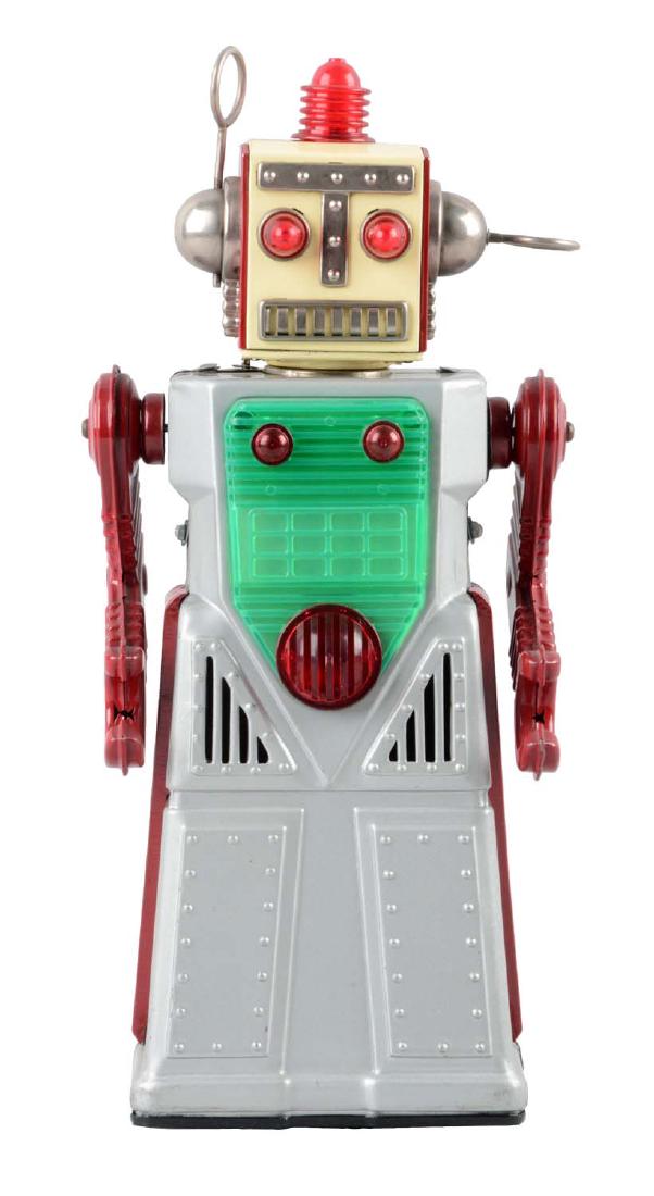 Japanese Tin Litho Battery Operated Chief Robot Man.