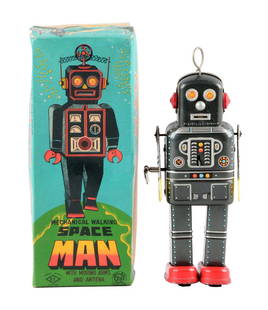 S.y Japan Tin Litho Spaceman Robot Toy