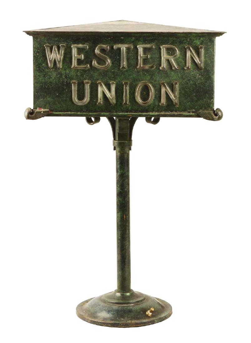 Rare!!! Antique Western Union Lighted Sign.