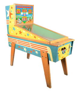 1957 Williams Deluxe Baseball Pinball Machine Pitch & Bat Game