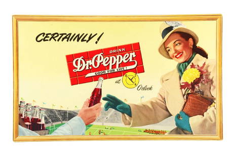 Uncommon 1940's Dr. Pepper Poster.