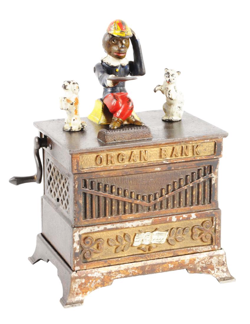 Kyser & Rex Organ Bank, Dog & Cat Cast Iron Mechanical