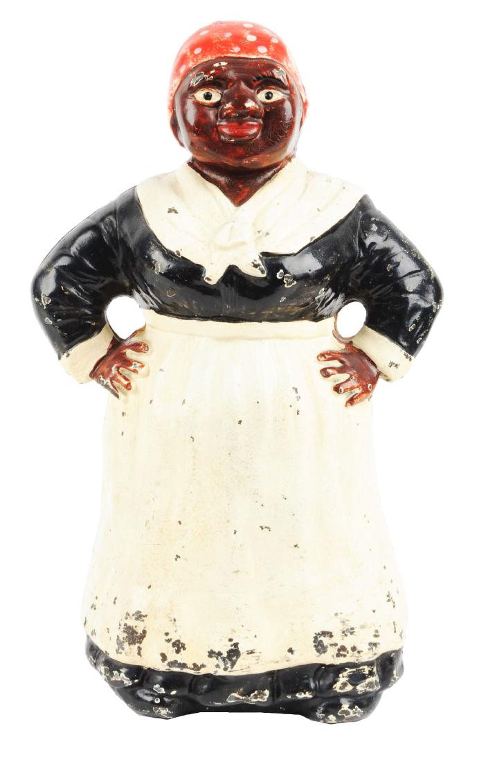 Cast Iron Southern Mammy w/ Hands on Hips Doorstop.